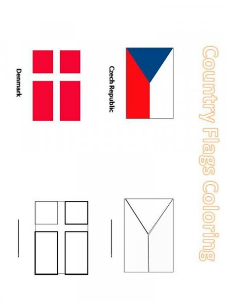 Flags of countries coloring pages