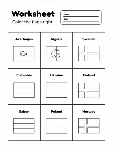 Geography coloring pages