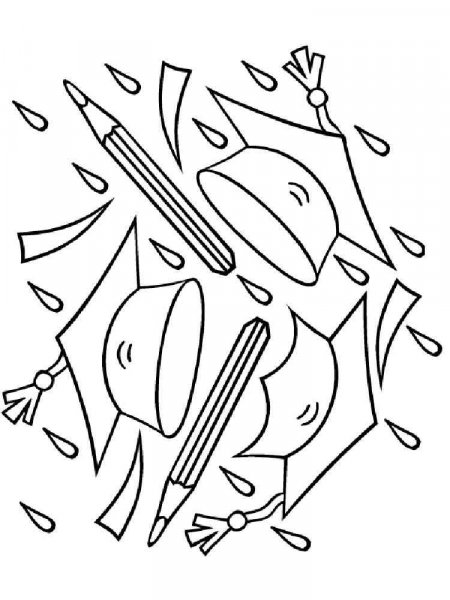 Graduation coloring pages