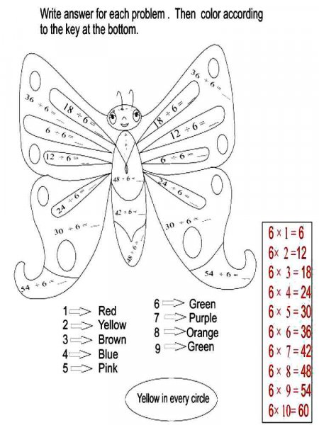 Math coloring pages