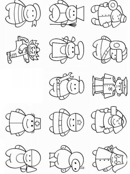 Professions coloring pages
