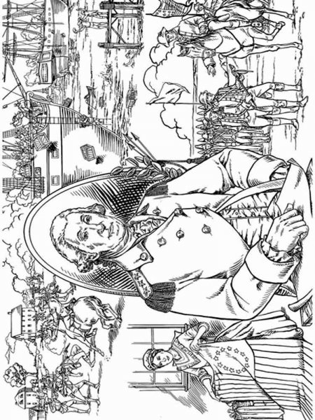 American Revolutionary War coloring pages