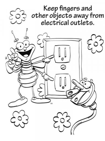Safety coloring pages
