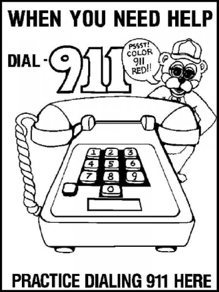 Safety coloring pages