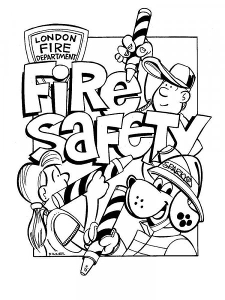 Safety coloring pages