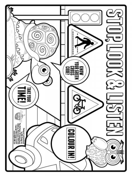 Safety coloring pages