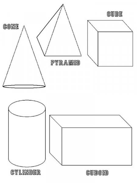 Shapes coloring pages