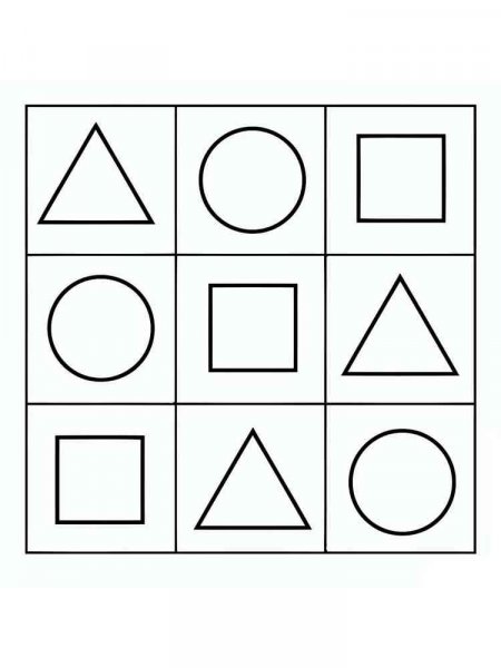 Shapes coloring pages