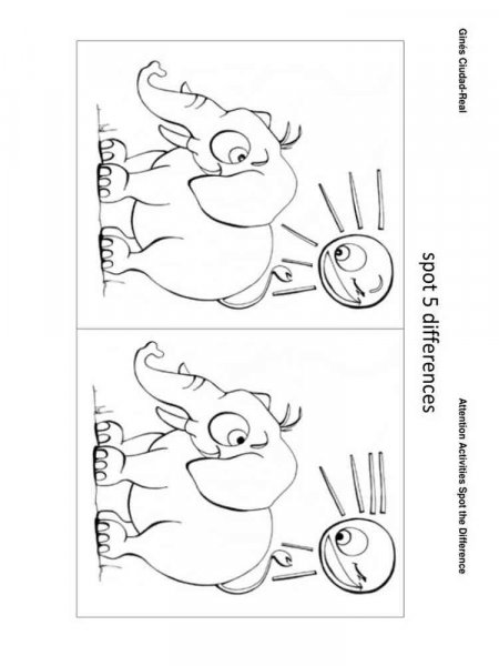 Spot the Difference coloring pages