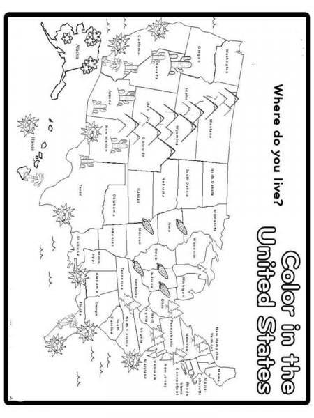 State Map coloring pages