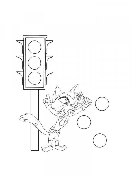 Traffic lights coloring pages