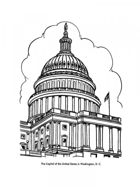 US Capitol Building coloring pages