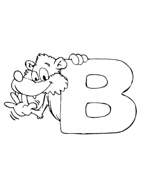 Letter B coloring pages