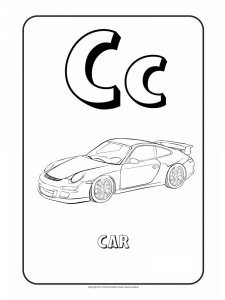 Letter C coloring pages