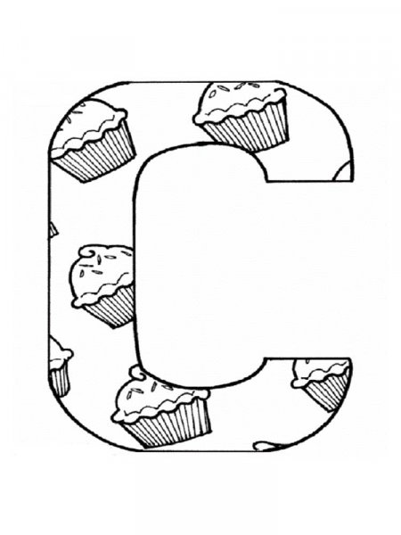 Letter C coloring pages