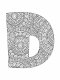 Letter D coloring pages