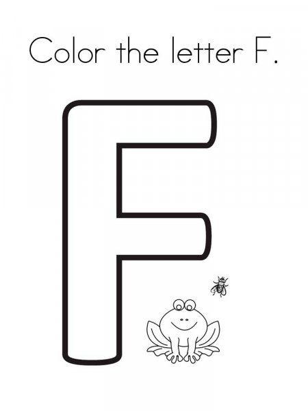 Letter F coloring pages