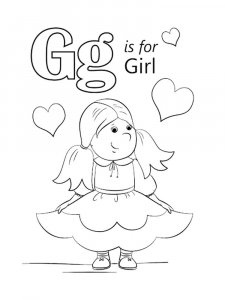 Letter G coloring pages
