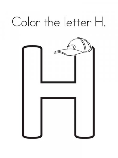 Letter H coloring pages