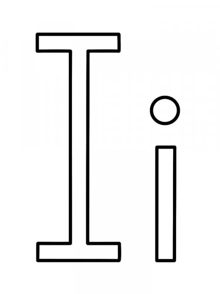 Letter I coloring pages
