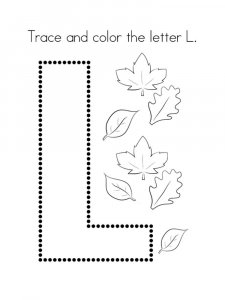 Letter L coloring pages