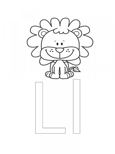 Letter L coloring pages
