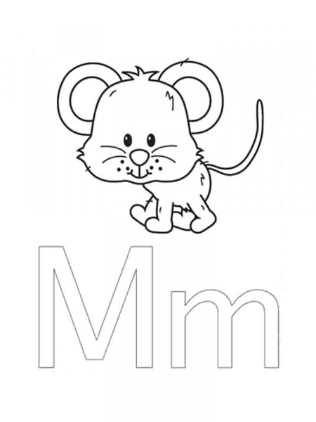 Letter M coloring pages