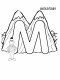 Letter M coloring pages