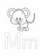 Letter M coloring pages