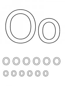 Letter O coloring pages