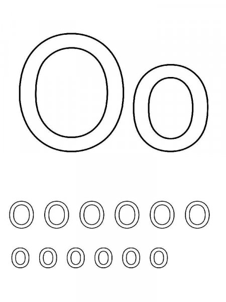 Letter O coloring pages