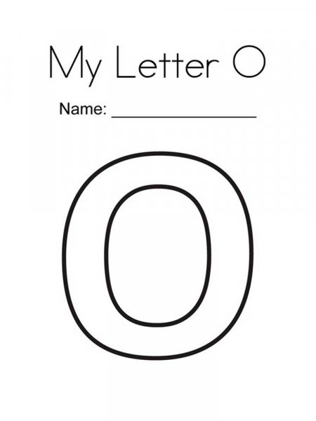 Letter O coloring pages
