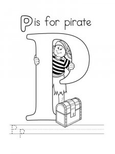 Letter P coloring pages