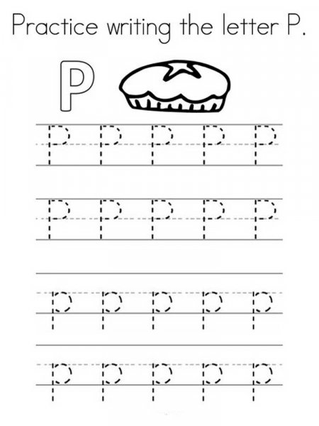 Letter P coloring pages
