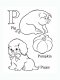 Letter P coloring pages