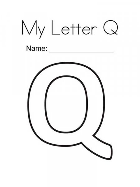 Letter Q coloring pages