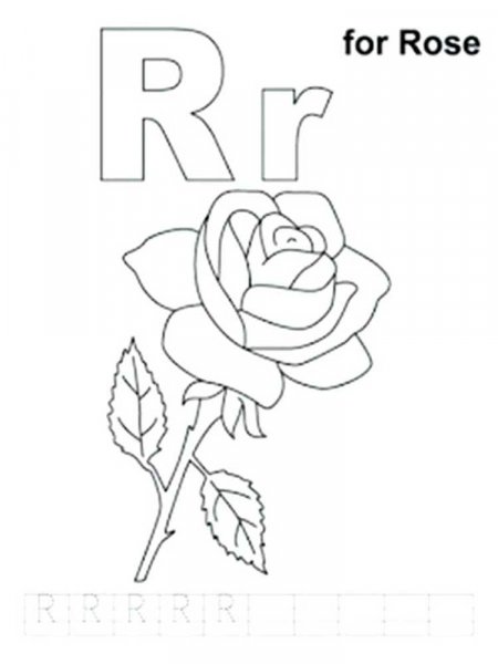 Letter R coloring pages