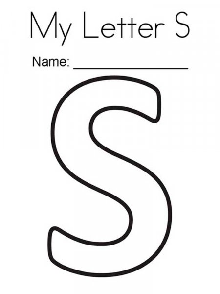 Letter S coloring pages