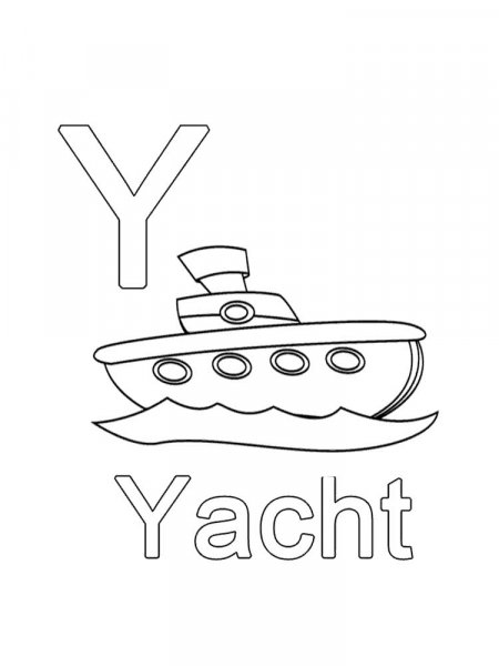 Letter Y coloring pages