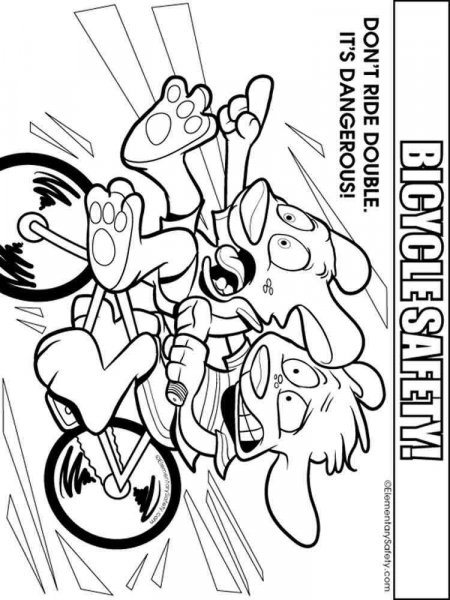 Bicycle Safety coloring pages