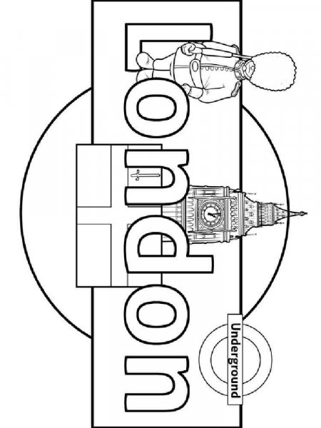 London coloring pages