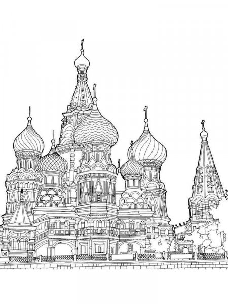 Moscow coloring pages