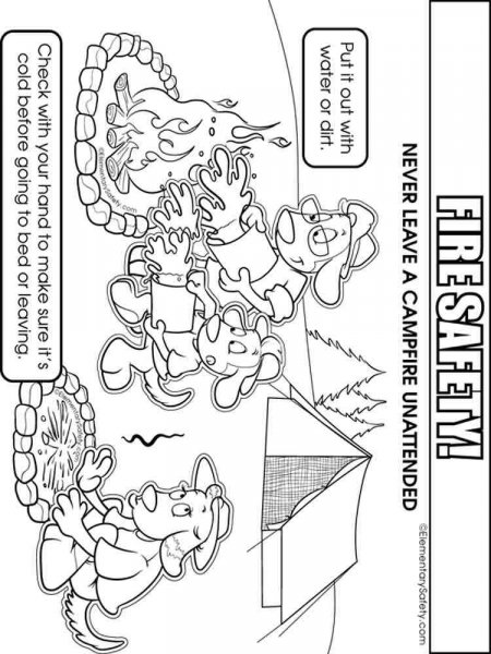 Fire Safety coloring pages