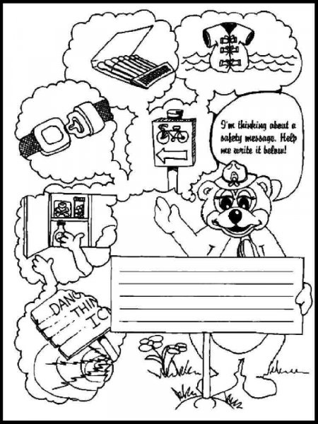 Health and Safety coloring pages