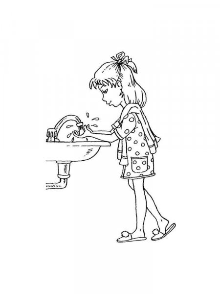 Hygiene coloring pages