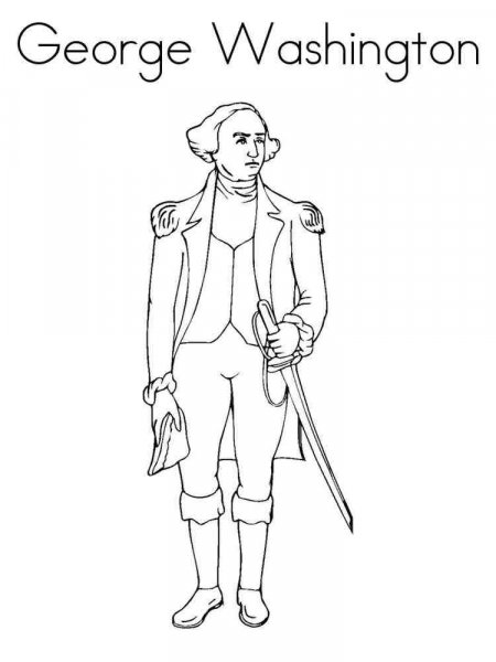 President George Washington coloring pages