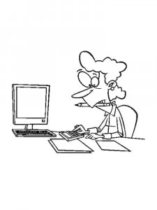 Accountant coloring pages
