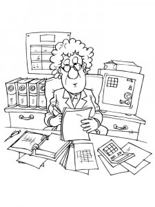 Accountant coloring pages