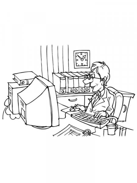 Accountant coloring pages
