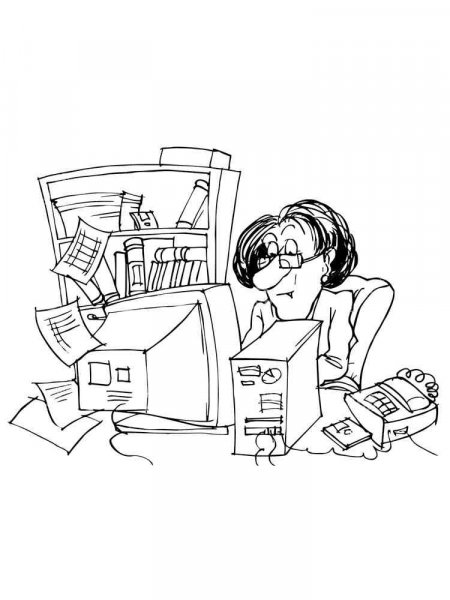 Accountant coloring pages